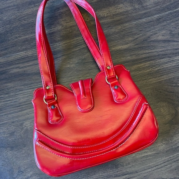 Bags | Vintage Red Leather Purse | Poshmark